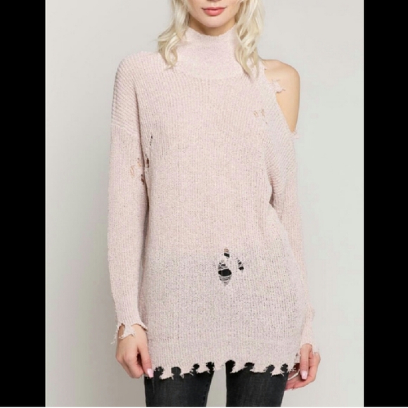 POL | Sweaters | Pol Distressed Cut Out Sweater Nwt | Poshmark